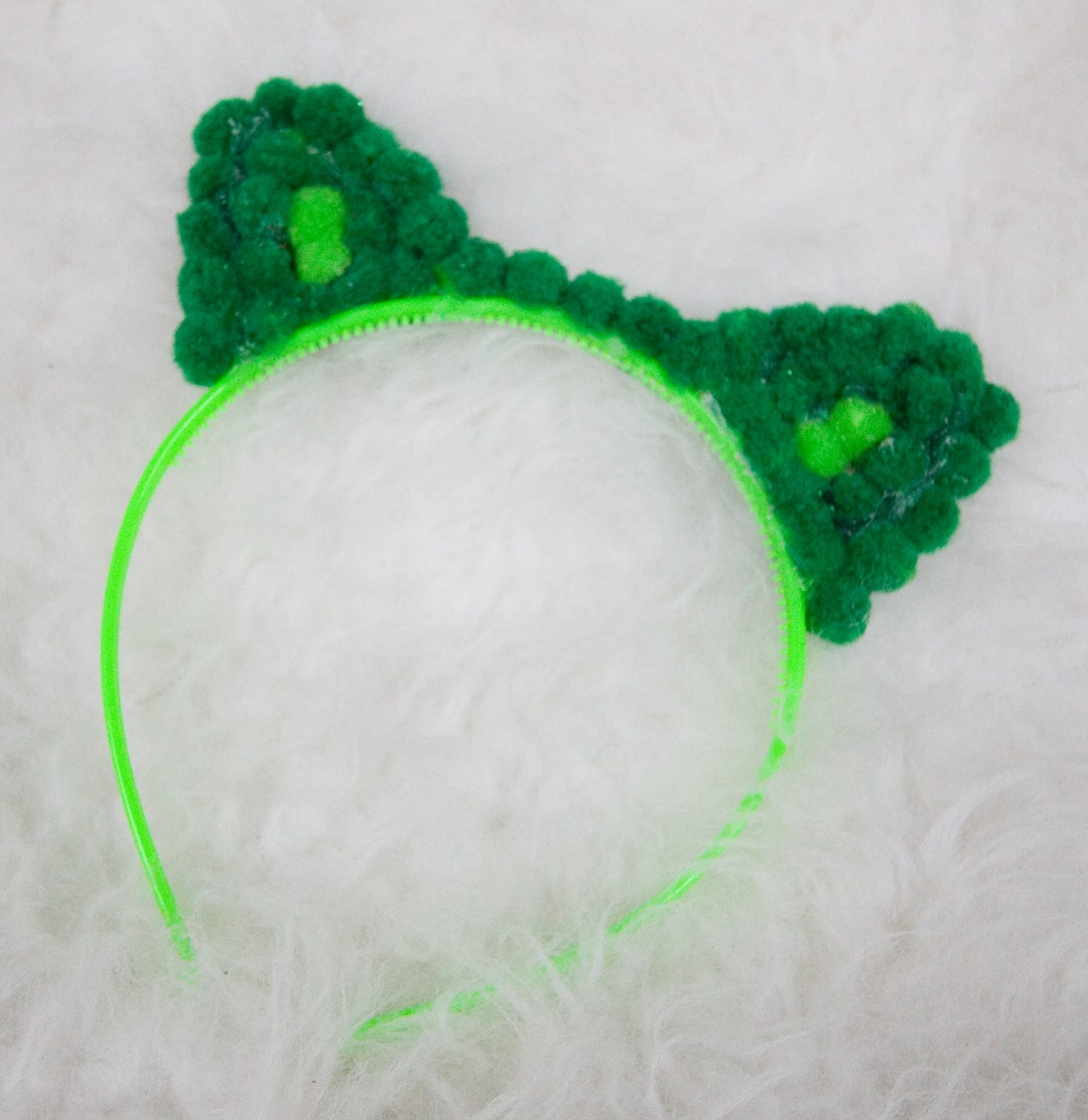 Dark Green and Light Green Cat Ears - Etsy
