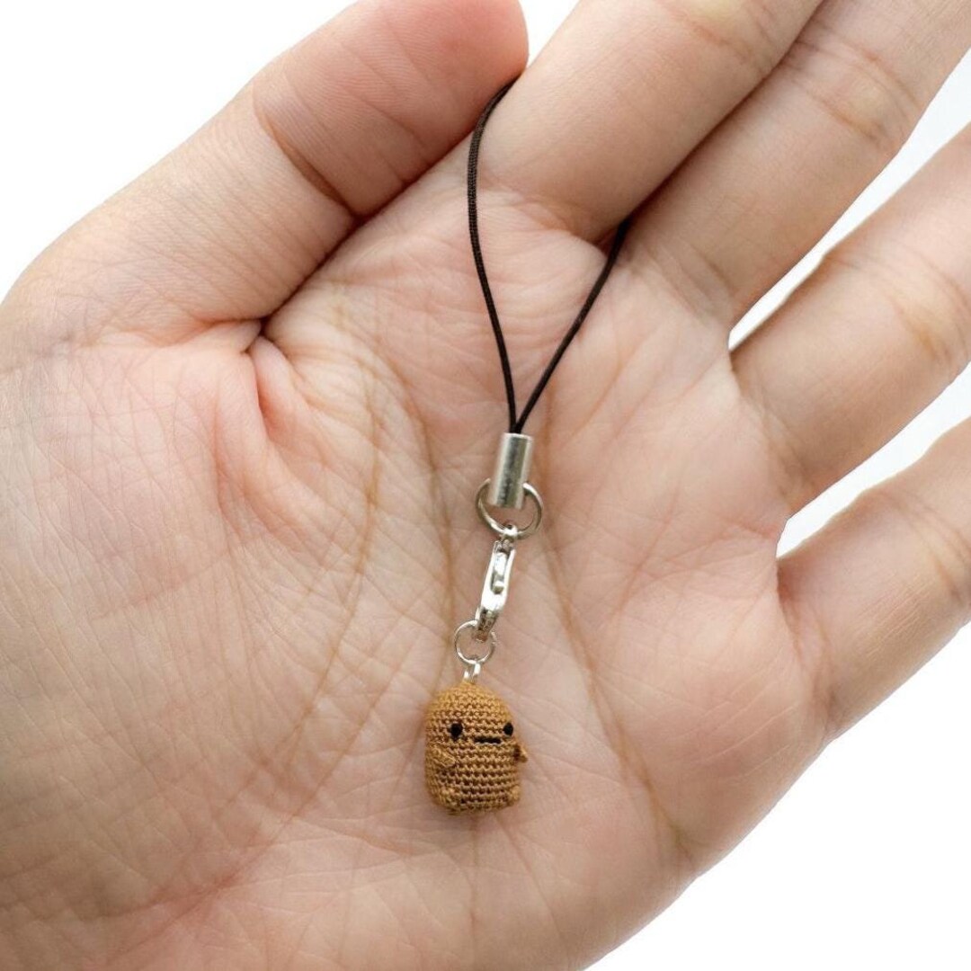 MICRO Crochet POSITIVE POTATO Keychain for Emotional Support - Perfect ...
