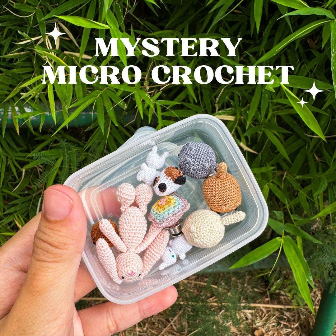 MICRO Crochet MYSTERY Bag – Crochet Earrings Keychain- Handmade ...