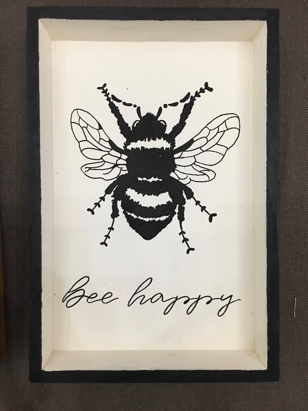 Bee Happy Wooden Sign - Etsy