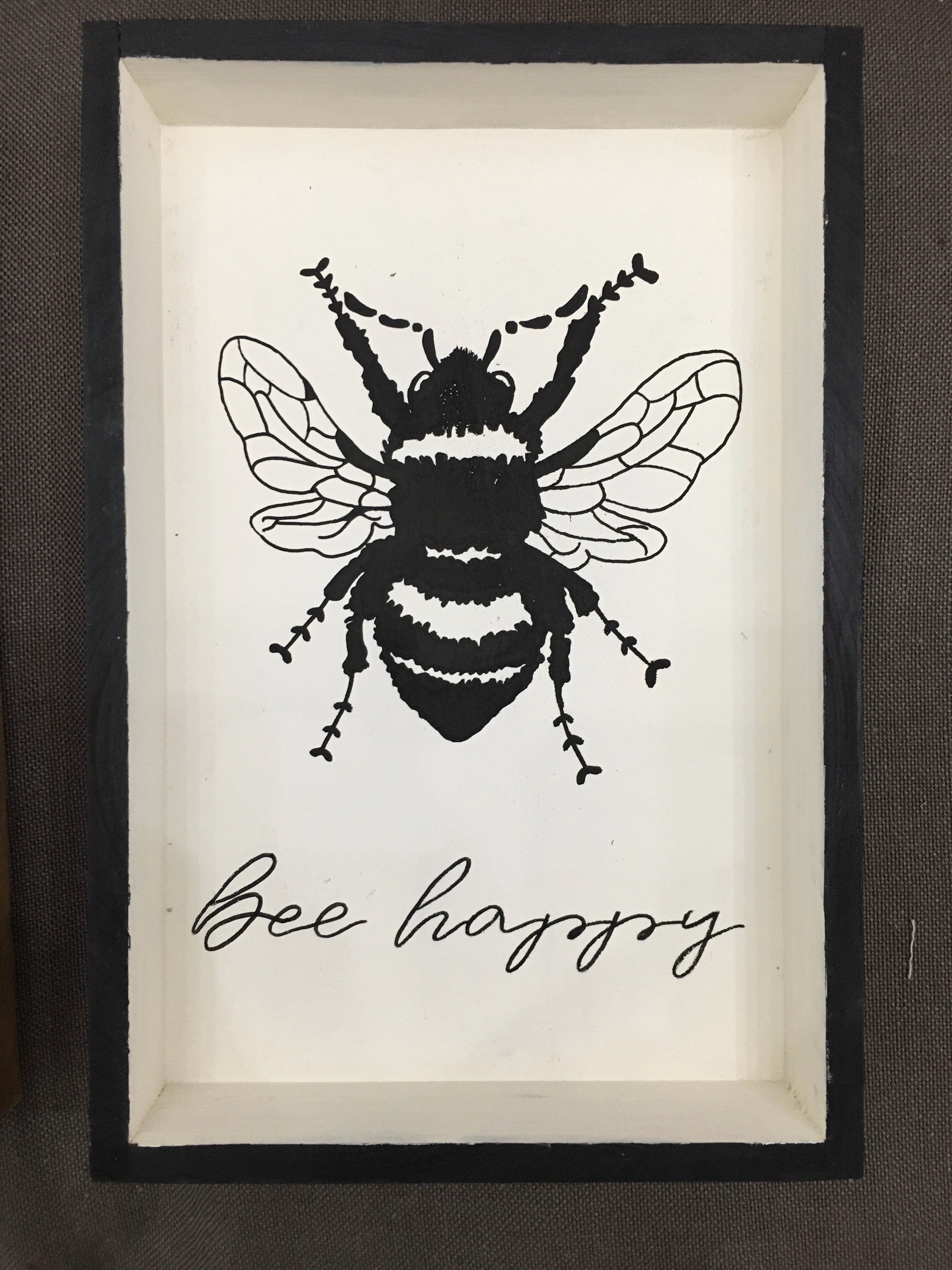 Bee Happy Wooden Sign - Etsy