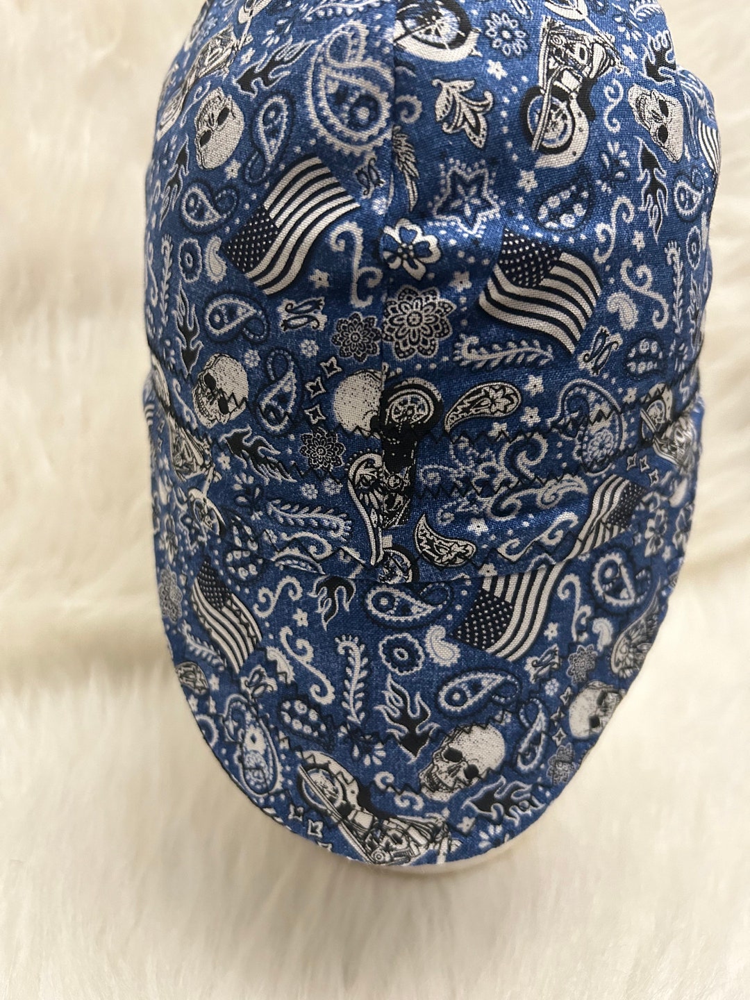 Reversible Welding Cap/boilermakers/pipe Fitters/pipeliners/hat/bikercaps/ Welders: Bandana /USA ...