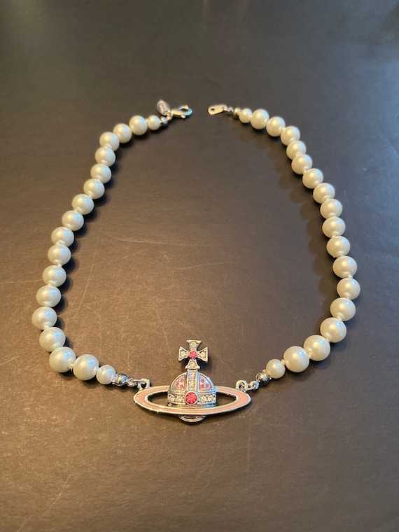 Vivienne westwood real pearl necklace store