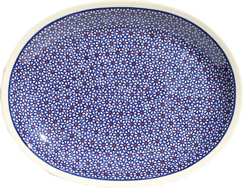 Large Serving Platter Polish Pottery From Zaklady Boleslawiec - Etsy
