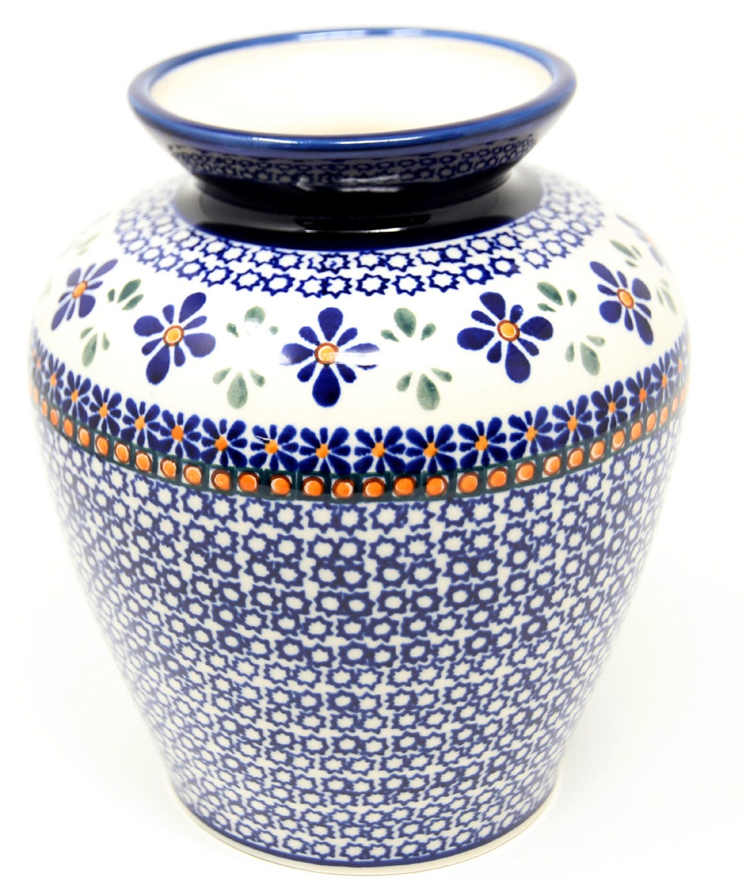 Vase 8 High, Polish Pottery Vase From Zaklady Boleslawiec - Etsy