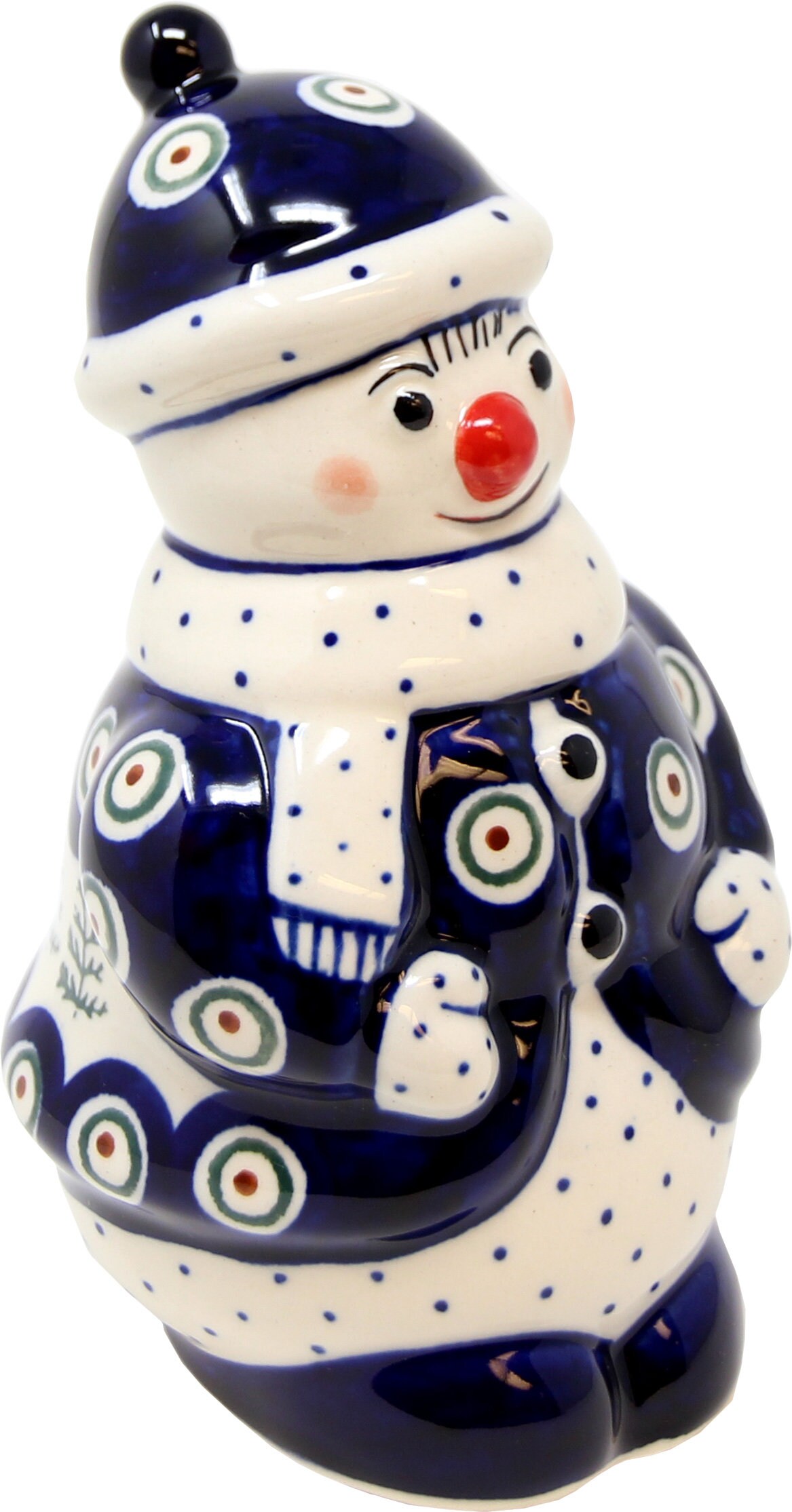 Snowman Statuette Polish Pottery From Zaklady | Etsy