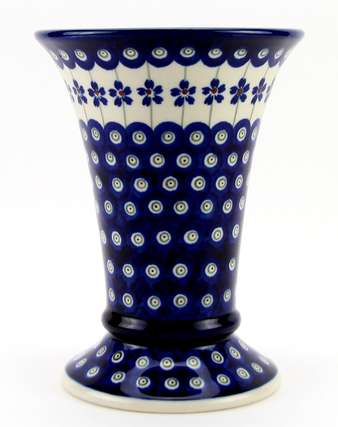 Vase 7.5 High, Polish Pottery Vase From Zaklady Boleslawiec in Floral ...