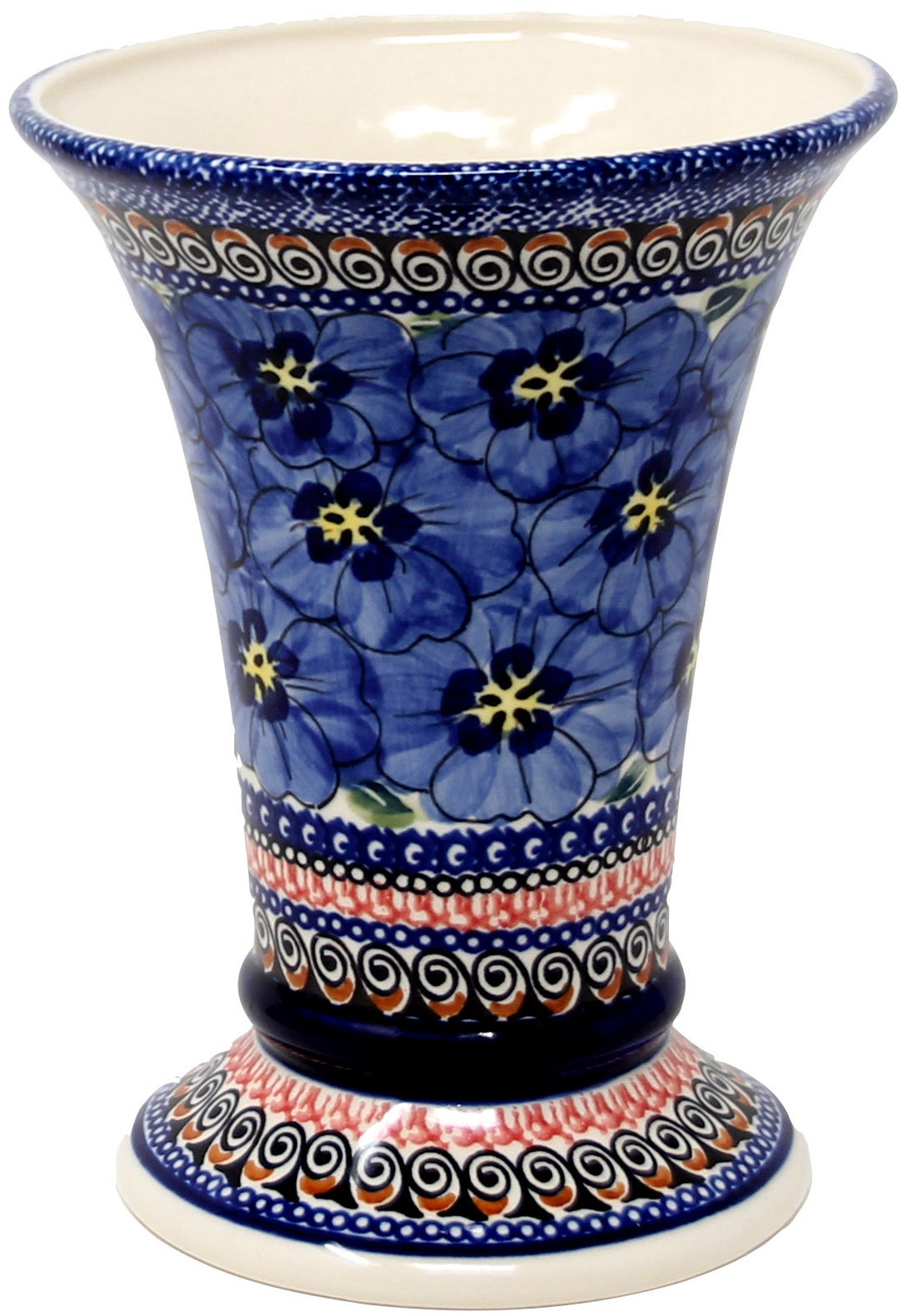 Vase in Polish Pottery Unikat Regal Bouquet From Boleslawiec - Etsy