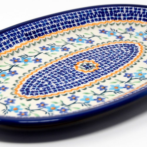 Large Serving Platter Polish Pottery From Zaklady Boleslawiec - Etsy