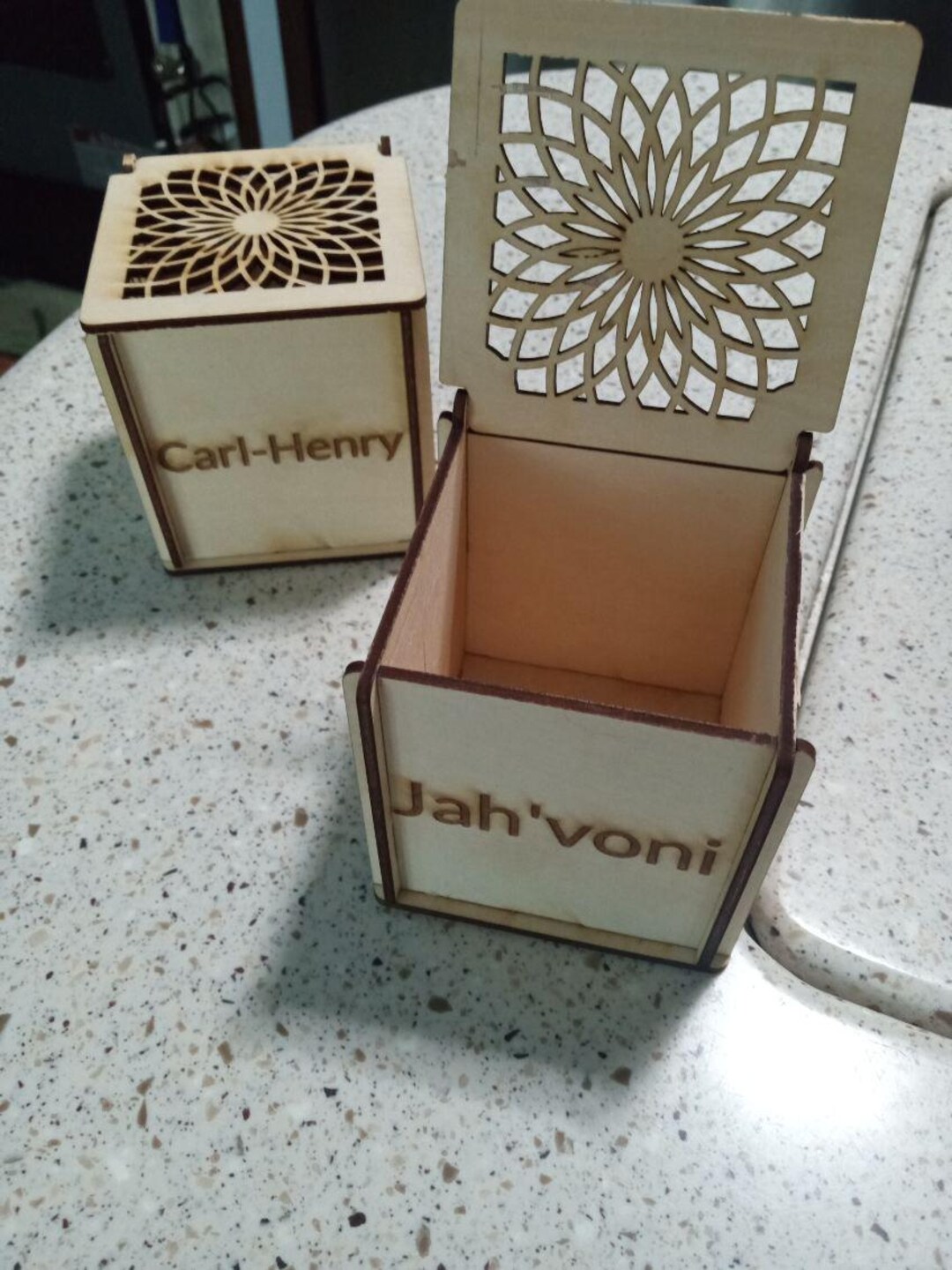 Natural Wooden Laser Engraved Personalized Box, Gift Box, Small Gift ...