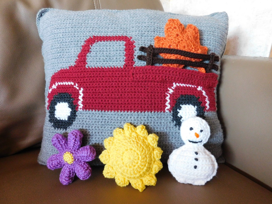 Made to Order Interchangeable Vintage Truck Seasonal Pillow, Rustic ...