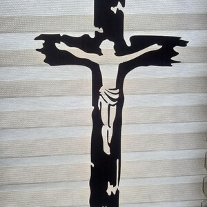 Jesus on the Cross, Stained Wood, Jesus, Jagged Cross, Rough Cross ...