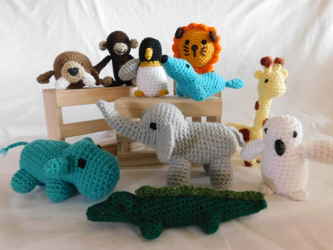 Made to Order Crochet Zoo Animals, Toddler Toy, Baby Shower Gift ...