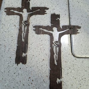 Jesus on the Cross, Stained Wood, Jesus, Jagged Cross, Rough Cross ...