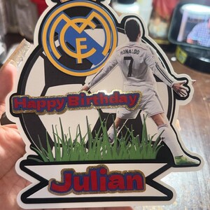 Ronaldo Real Madrid Soccer Cake Topper - Etsy