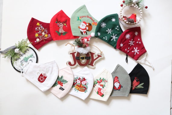 Winter Face Mask Christmas Holiday Season Face Mask Warm | Etsy