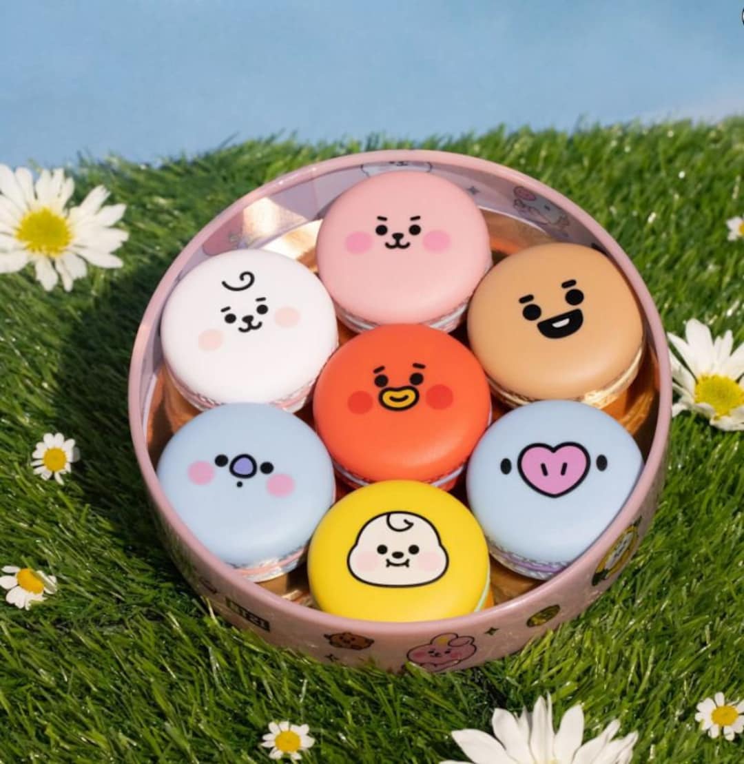 BTS Baby Macaron Lip Balm Complete Collection set of 7 - Etsy