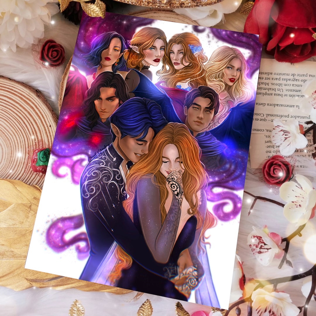 Inner Circle Print - Feysand - Elain, Morrigan, Cassian, Azriel, Amren ...