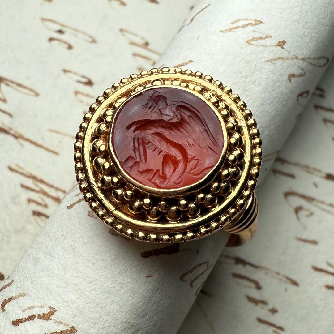 Roman Intaglio Ring - Etsy