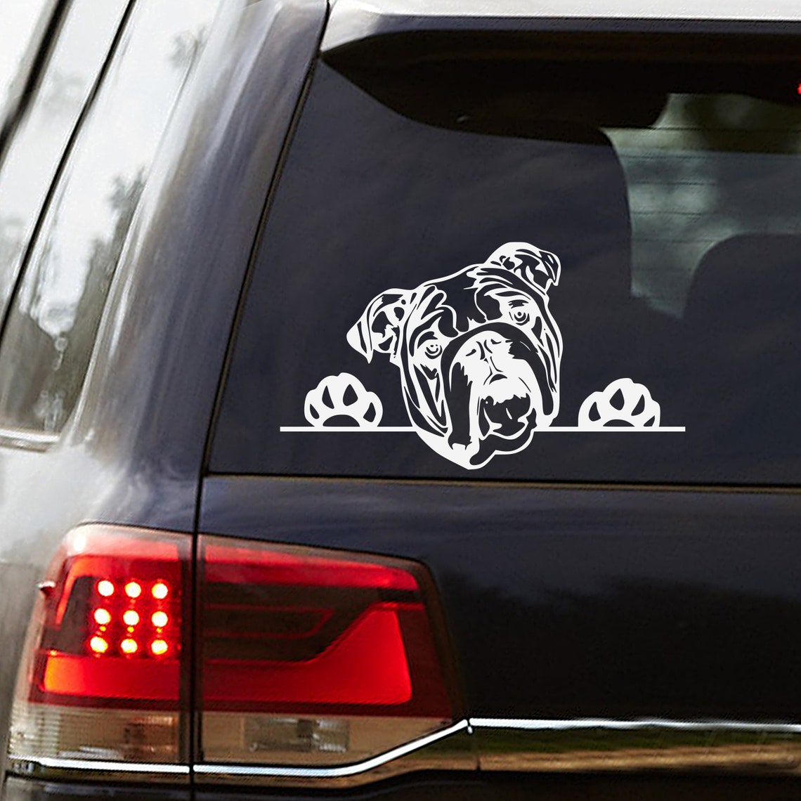 Bulldog Dog Vinyl Decal Car Decal Car Sticker Window Decal | Etsy
