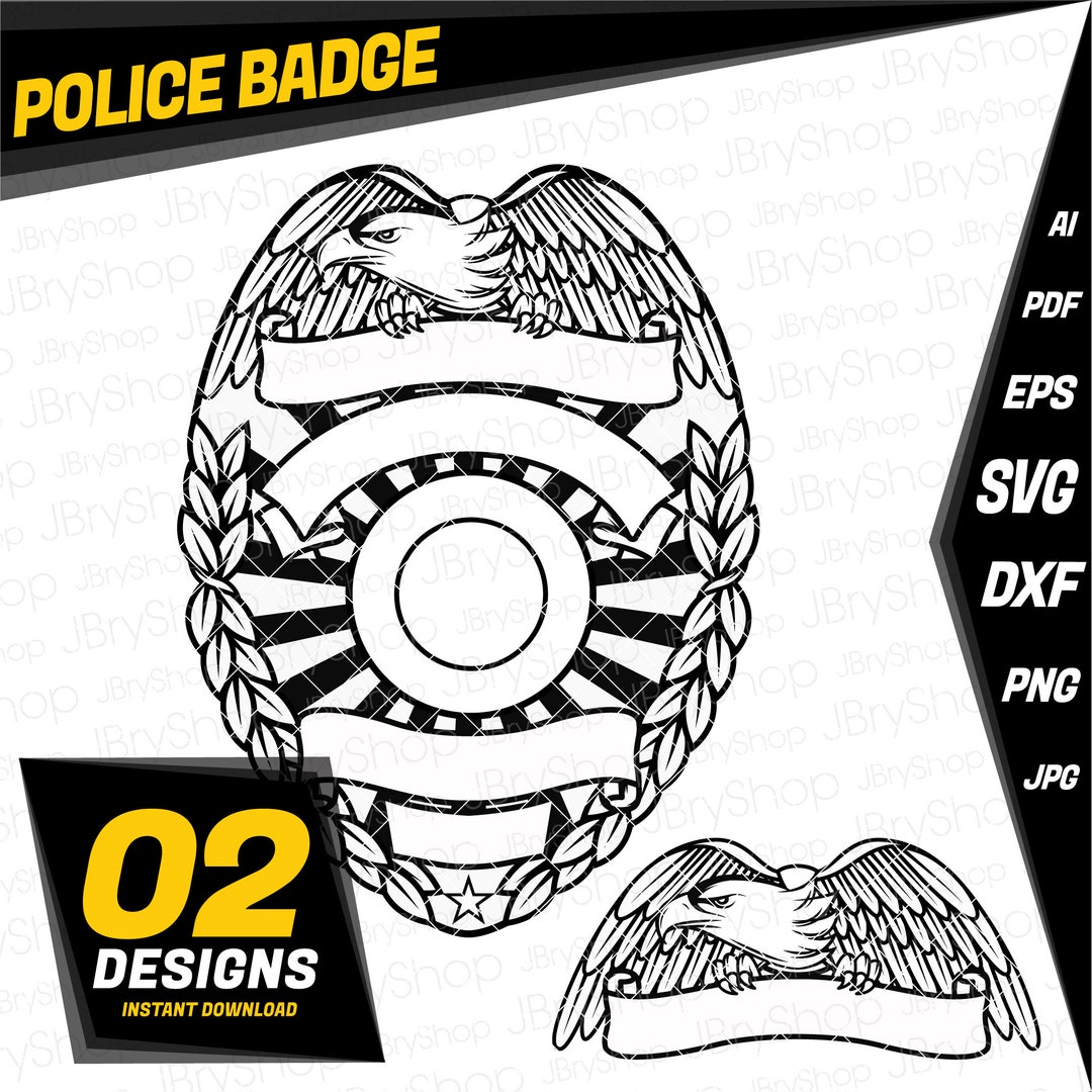 Police Badge Svg Police Badge Dxf Police Badge Vector - Etsy Hong Kong