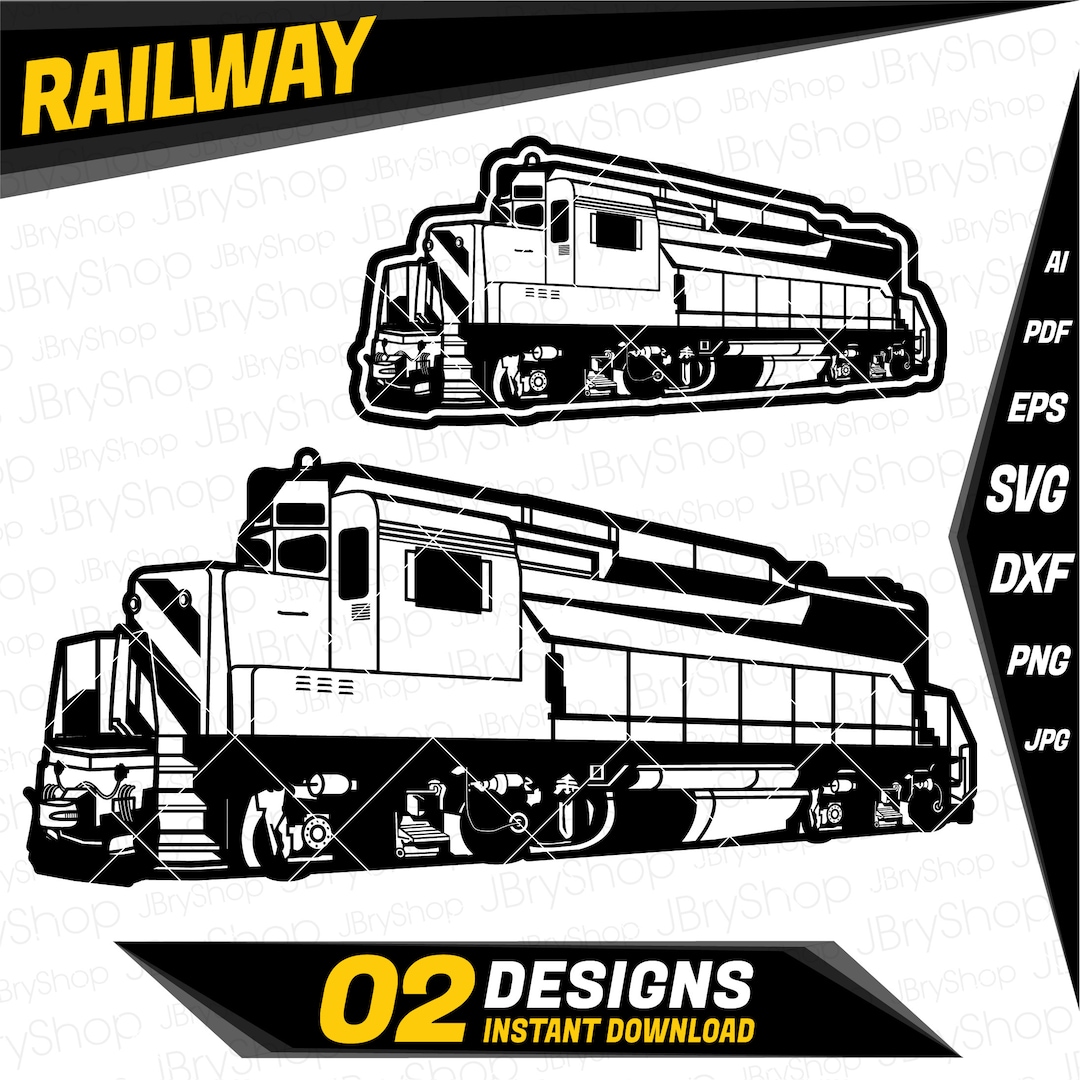 Railway Svg, Locomotive Svg, Railway Stickers, Locomotive Vinyl, Train ...