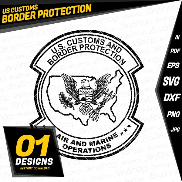 Us Customs Logo Svg - Etsy