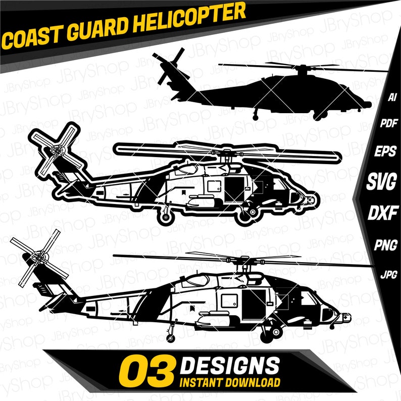 Coast Guard Helicopter Svg, Military Svg, Coast Guard Helicopter Vinyl ...