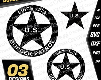 Border Patrol Badge Vector - Etsy