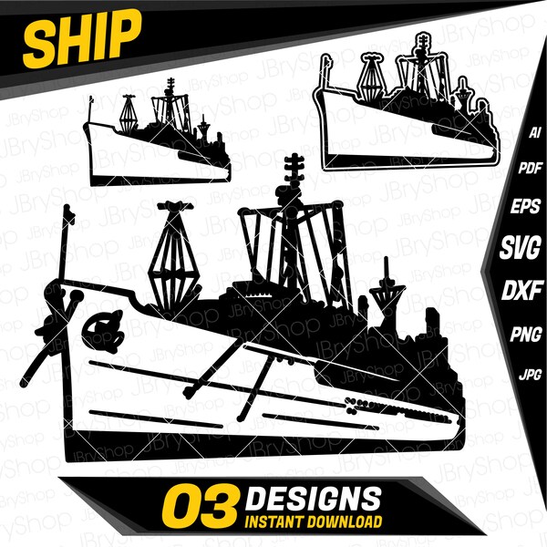 Military Ship Svg - Etsy
