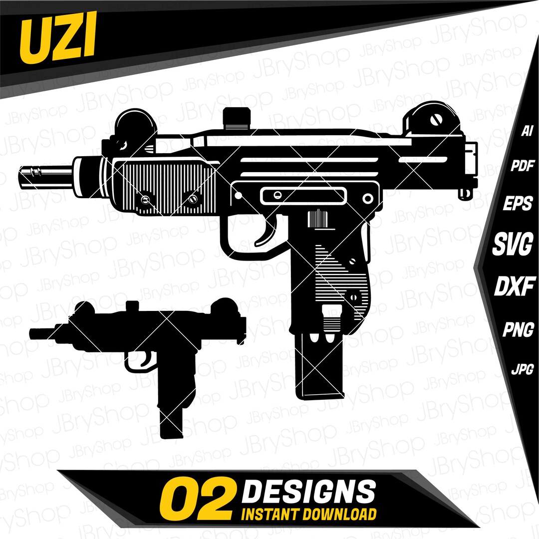 Uzi Gun svg, Uzi svg, Uzi Vinyl, Uzi Cnc, Uzi Cricut, Uzi Sticker, Uzi ...