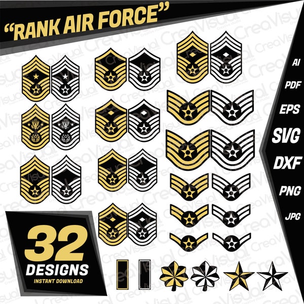 Air Force Rank Insignia Svg - Etsy
