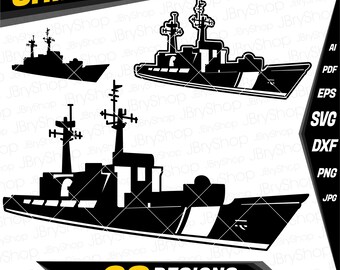 Military Ship Dxf - Etsy