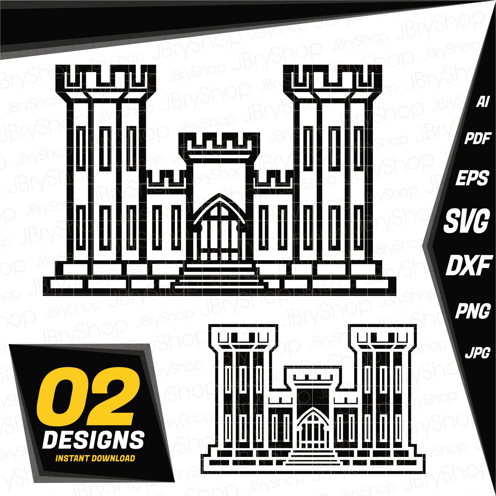 Army Corps of Engineers Svg, Castle Svg, Army Corps of Engineers Dxf ...