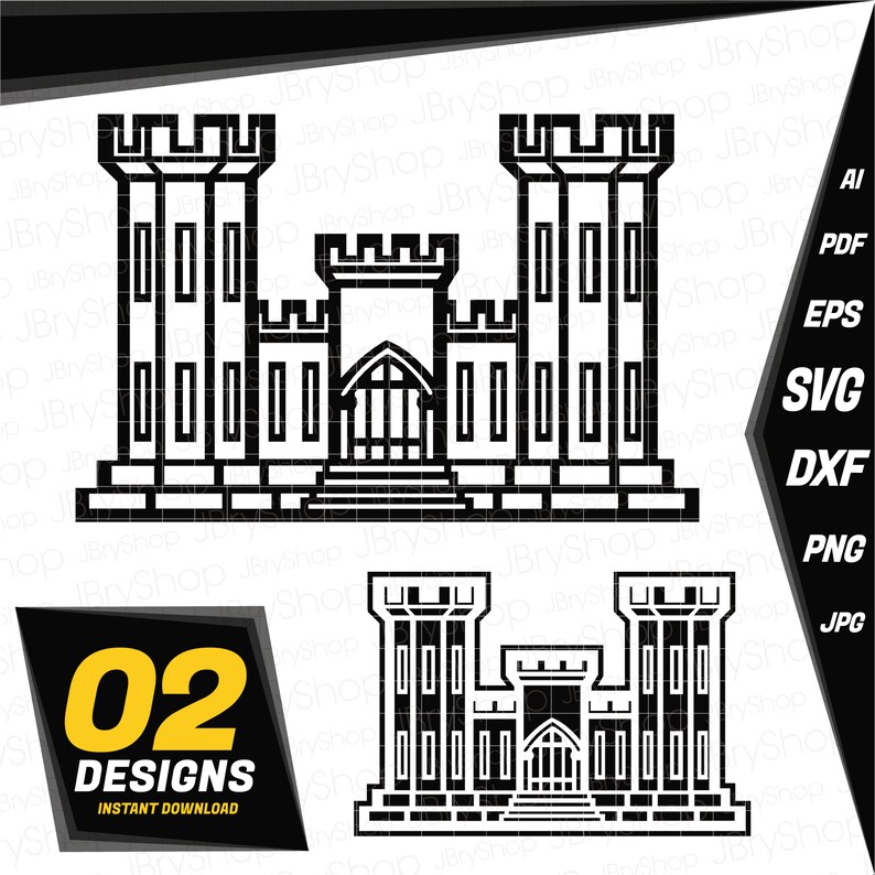Army Corps of Engineers Svg, Castle Svg, Army Corps of Engineers Dxf ...