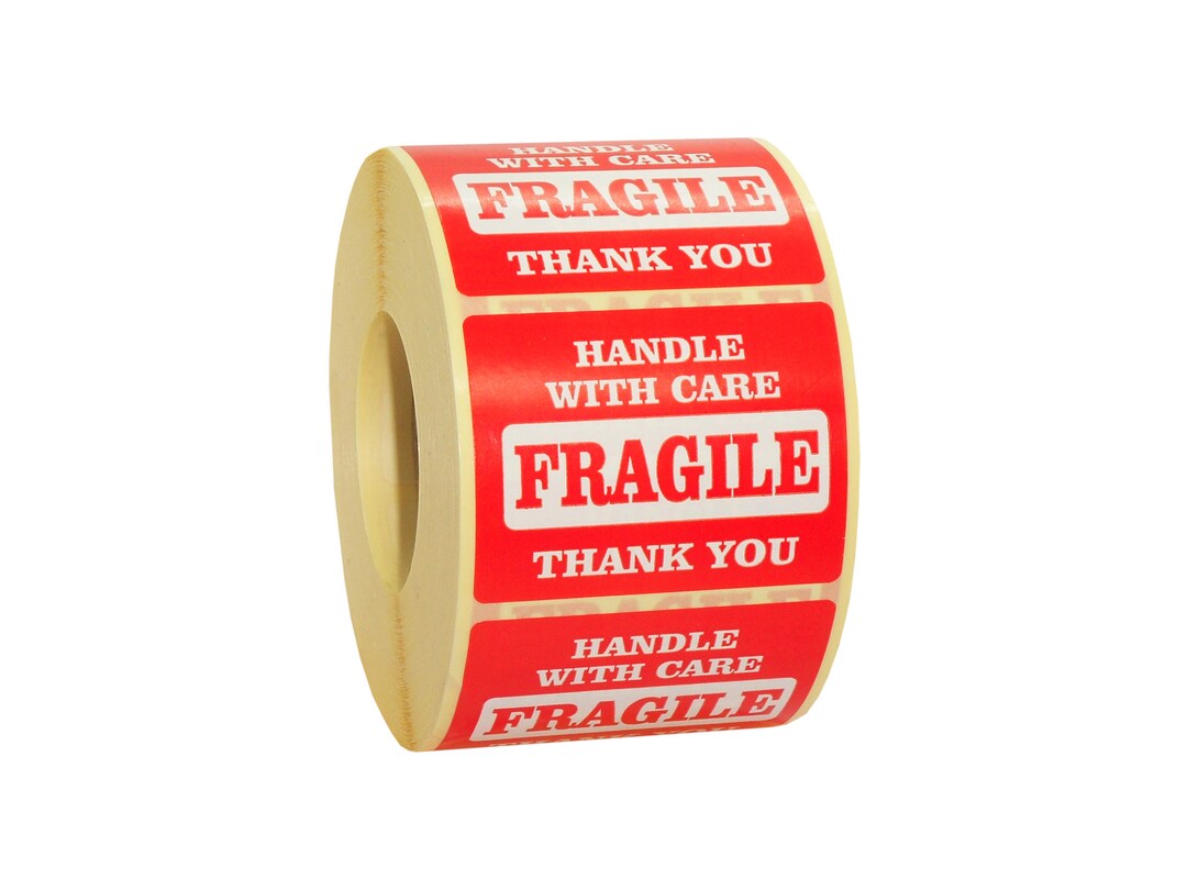 Fragile Stickers Labels Size 58 X 44 Mm Warning Packing - Etsy