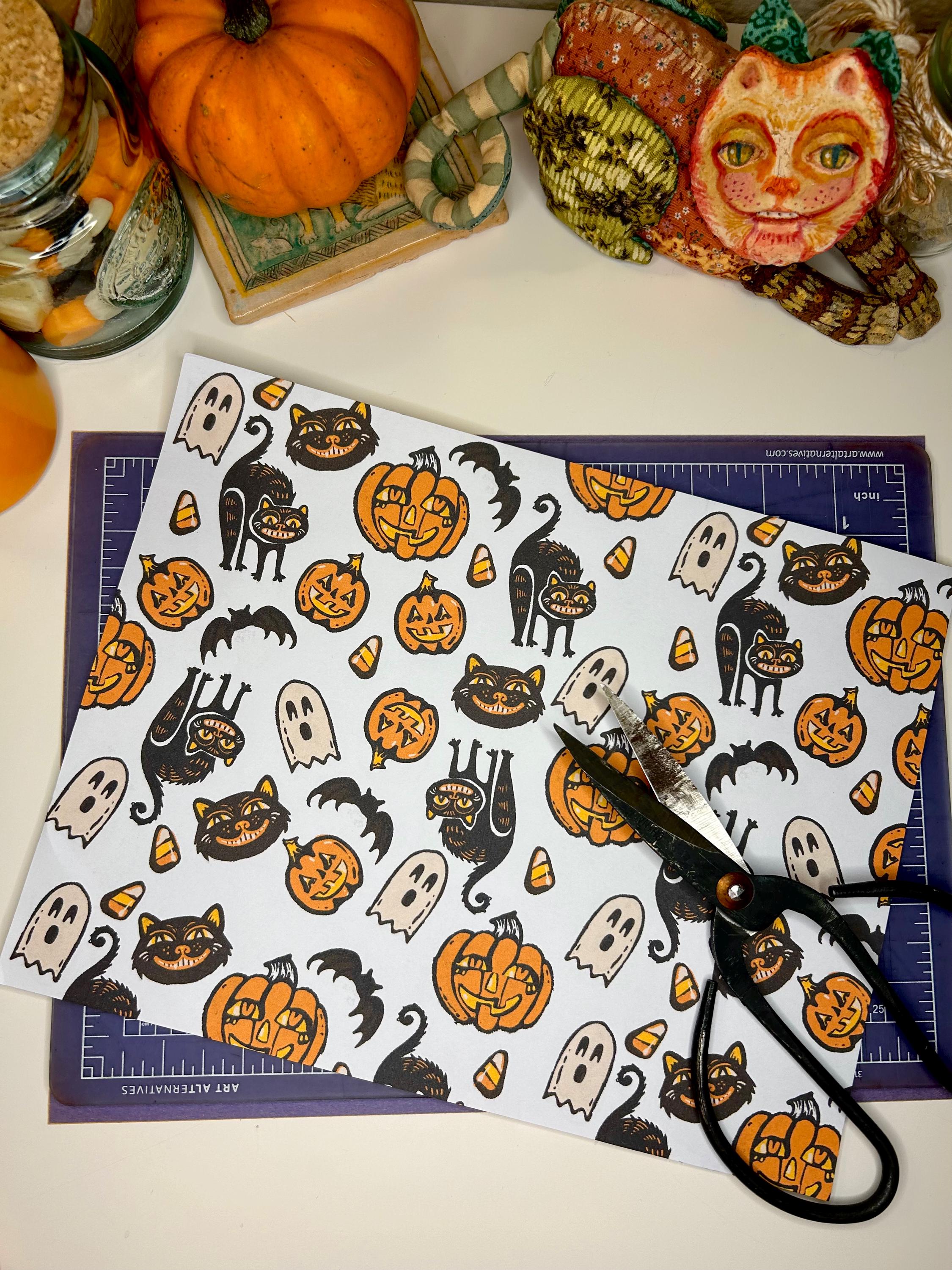 Halloween Bundle - Paper Doll Costumes, Coloring Pages - Cat, Witch ...