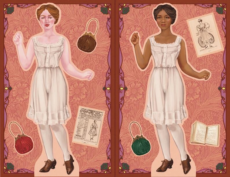 Women's History Paper Dolls printable Download Historical Fashion ...