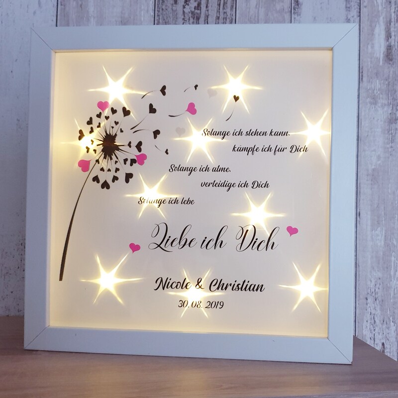 Bilderrahmen beleuchtet hochzeit - Etsy.de