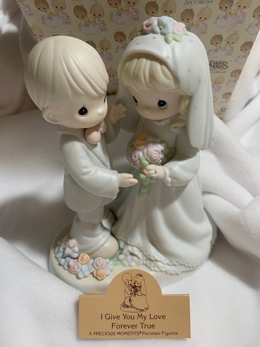 Precious Moments Wedding Couple Large "i Give You My Love Forever True ...
