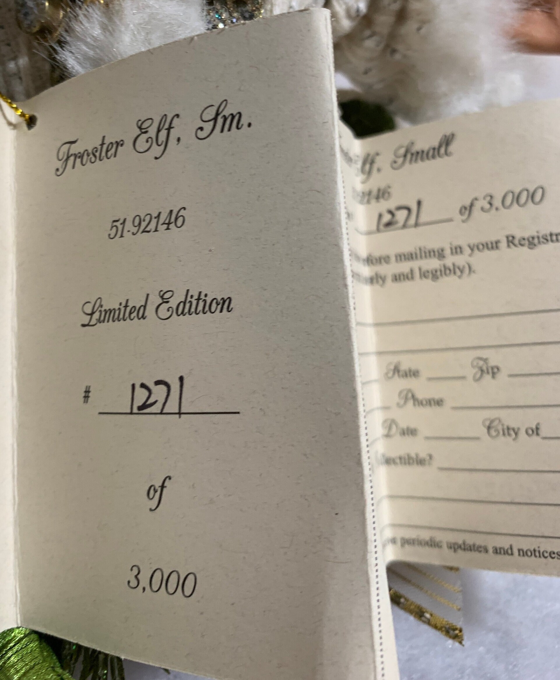 NEW Limited Edition Mark Roberts Foster Elf, Small 51-92146 Numbered ...