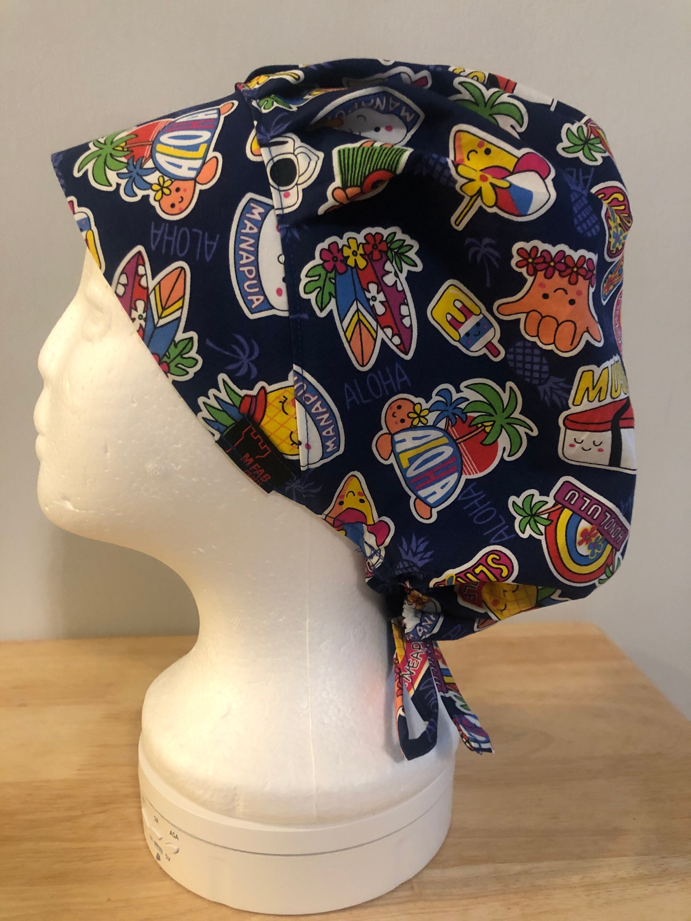 Hawaiian Bouffant Hat / Hawaii Memories Scrub Cap / Hawaii - Etsy
