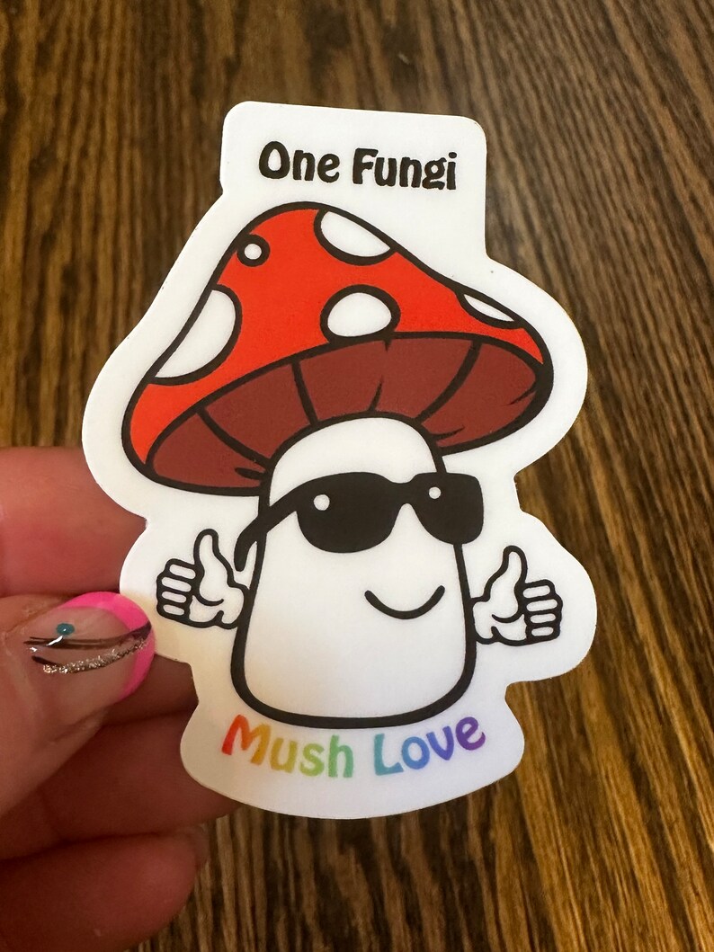 Mushroom Sticker One Fungi 