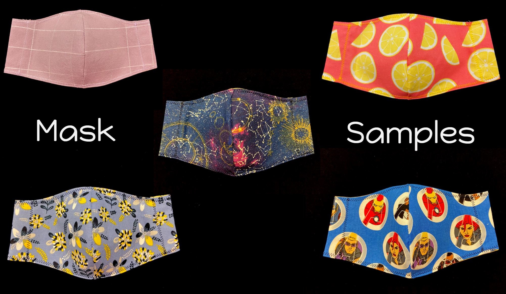 Máscara de la cara lavable Tamaños adultos y niños - Etsy España