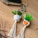 Mini Houseplant Hanger Keyring | Boho Bag Charm | Handmade Plant ...