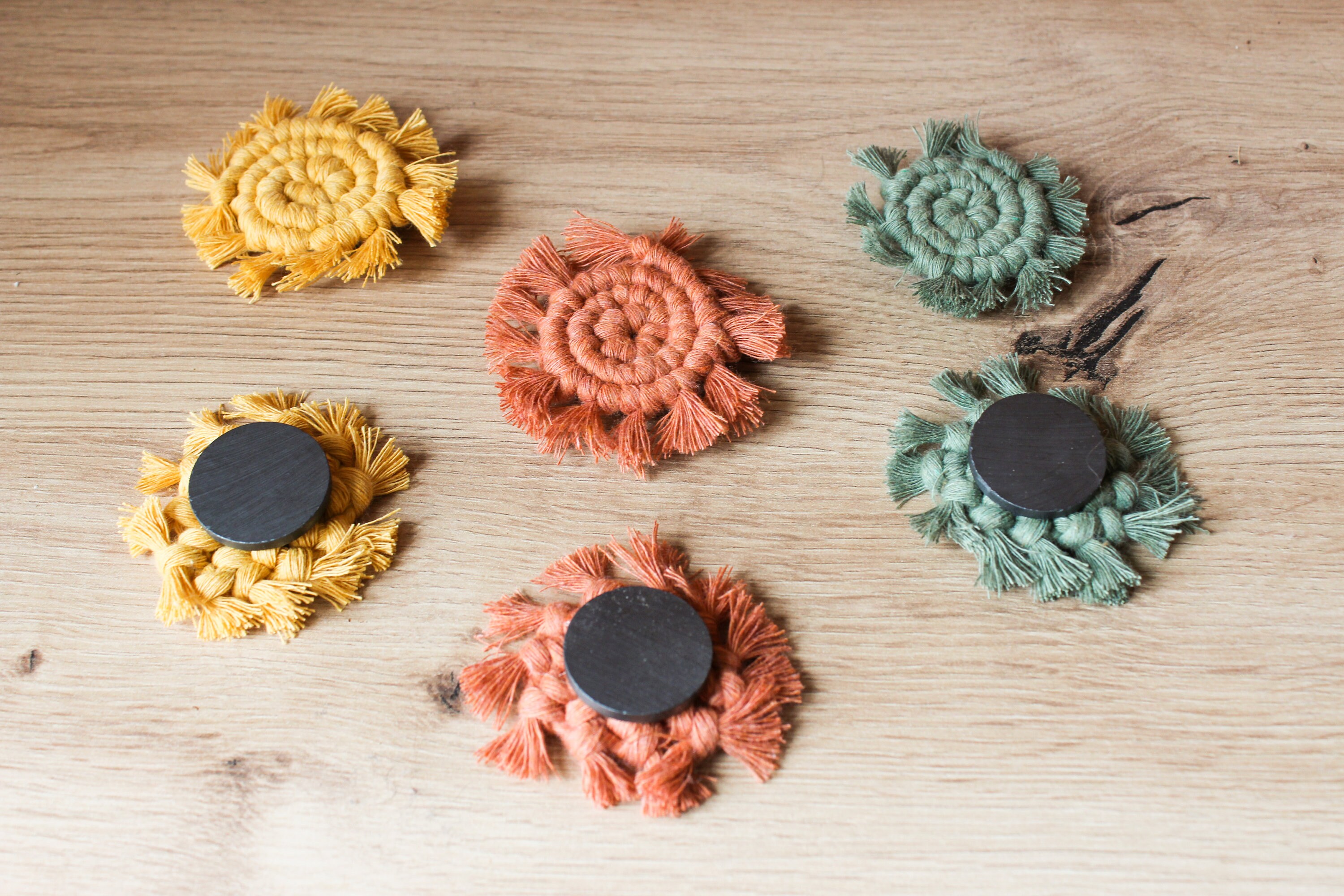 Mini Macrame Boho Magnet Set Boho Home Decor Home Office | Etsy