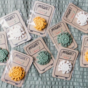 Mini Macrame Boho Magnet Set | Boho Home Decor, Home Office Accessories ...