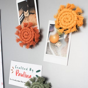 Mini Macrame Boho Magnet Set | Boho Home Decor, Home Office Accessories ...