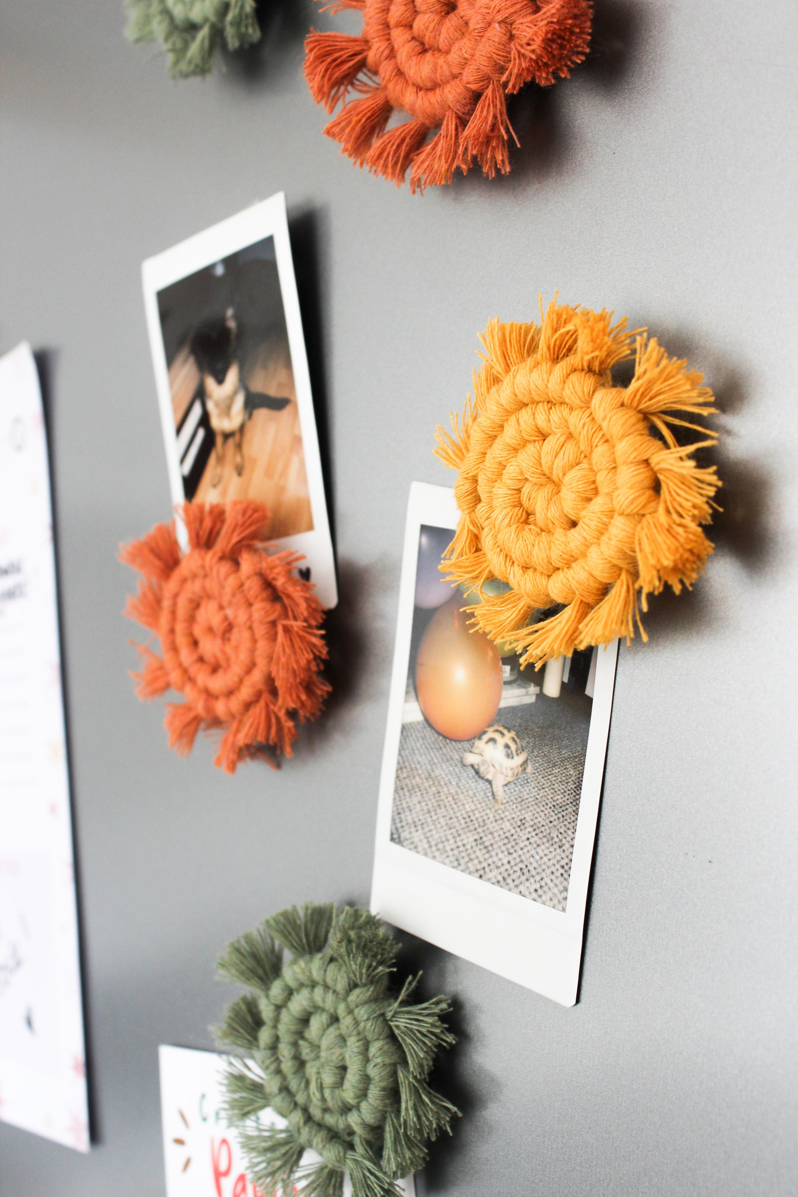 Mini Macrame Boho Magnet Set Boho Home Decor Home Office | Etsy