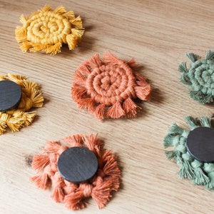 Mini Macrame Boho Magnet Set | Boho Home Decor, Home Office Accessories ...